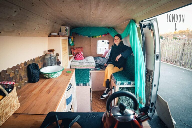 Van tour: building her van-home whilst living in it in London ...